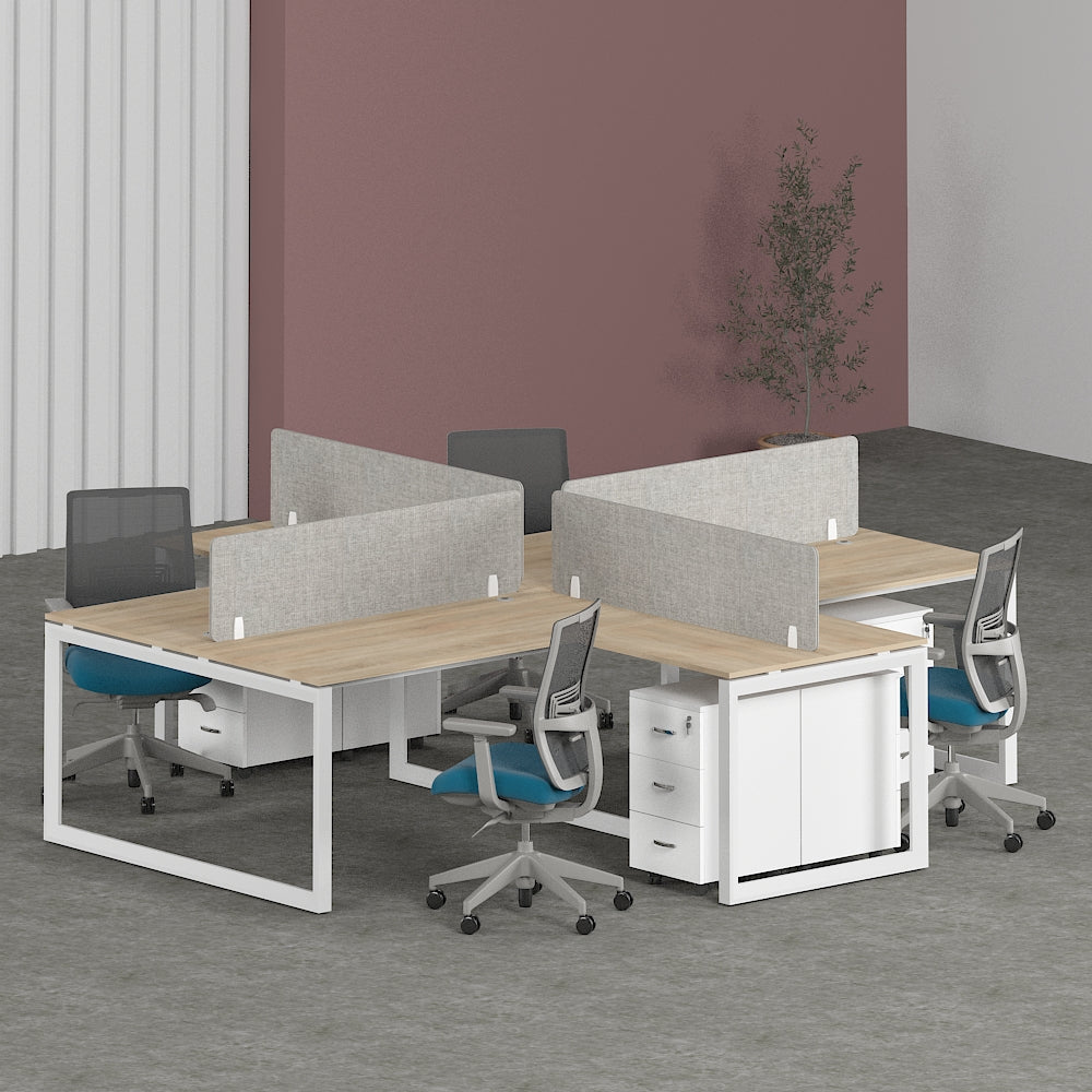 Solana Workstation Cluster of 4 Face-to-Face (Cross-Shape)